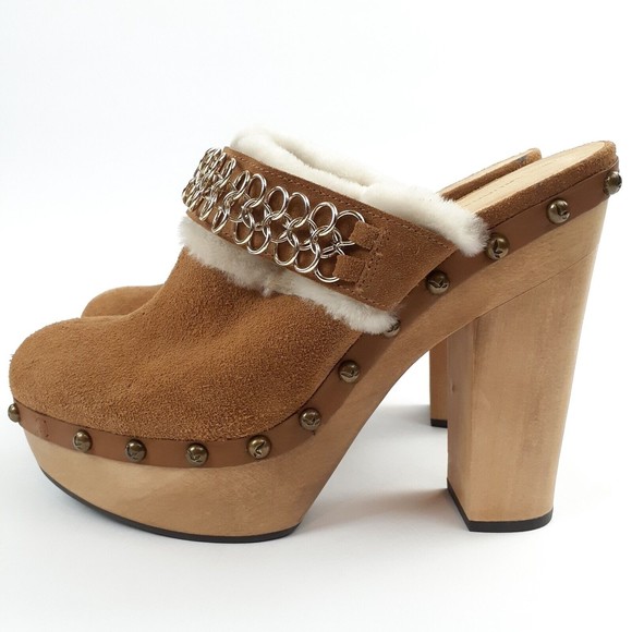 UGG | Shoes | Ugg Koolaburra Womens Clog 55 High Heels Shoes Beige ...
